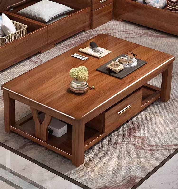 ARNE COURTYARD American Walnut Solid Wood Coffee Table Scandinavian De ...