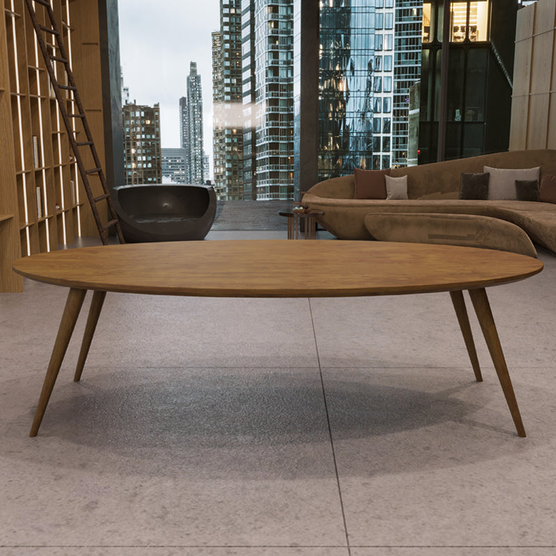 ADO COURTYARD Minimalist American Solid Wood Oval Table Nordic Design ...
