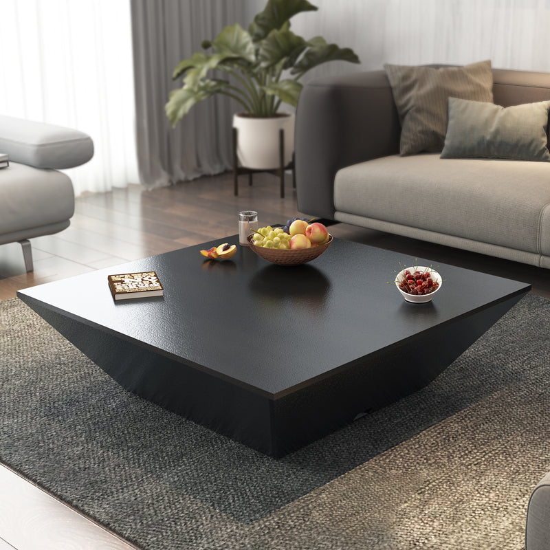 BORG SHERATON Scandinavian Solid Wood Veneer Square Coffee Table ...