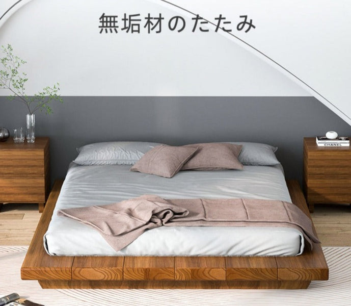 MYLA JAPAN Tatami Bed Japanese Style Solid Wood lauralaurenliving