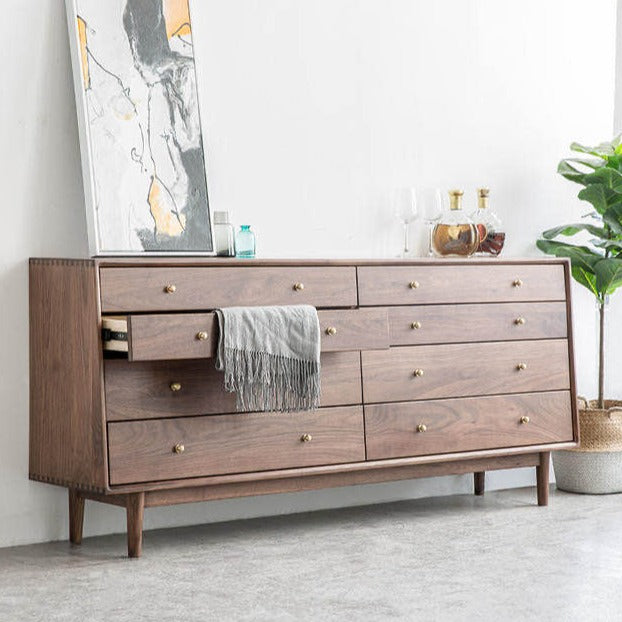 INGER COURTYARD Scandinavian Solid Wood Multi-Drawer Cabinet Chest of ...