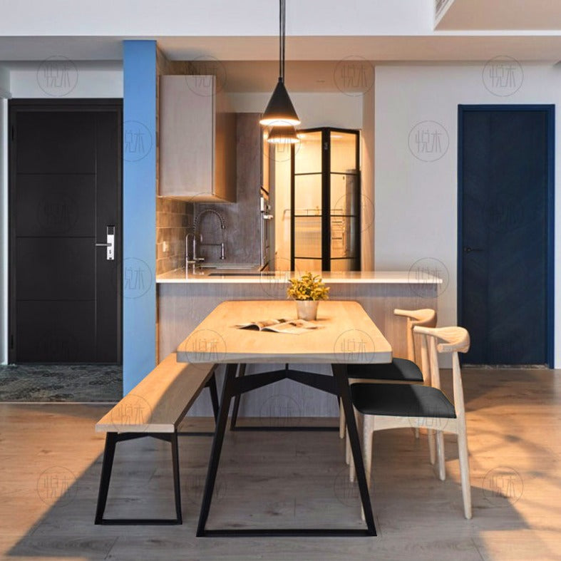 Danielle FLORIDA HILTON Nordic Scandinavian American Solid Wood Dining ...